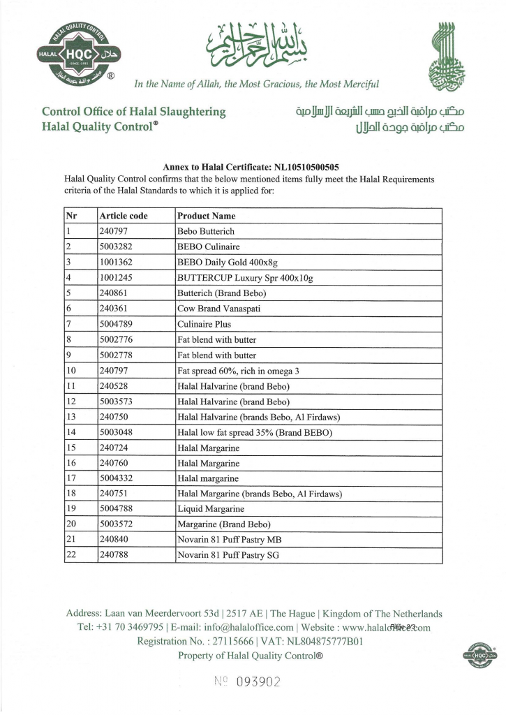 Certifications - Cow Brand | GheeWorld.com by Zenith Trade Group